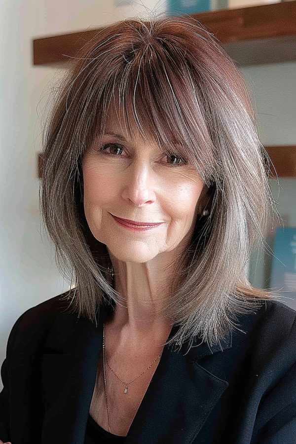 25 Inspiring Haircuts with Bangs for Women Over 70 to Try Right Now ...